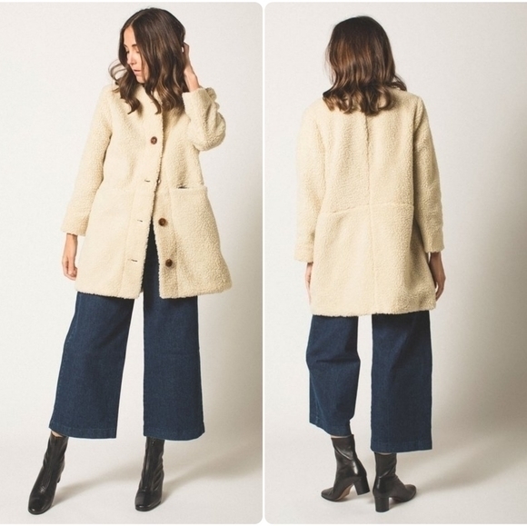 Loup | Jackets & Coats | Loup Ivory Shearling Carly Jacket | Poshmark